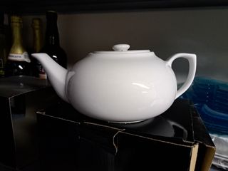 Teiera ceramica bianca