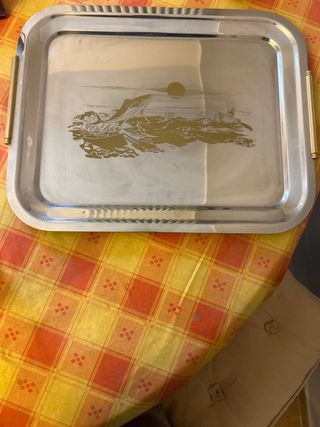 Vassoio in acciaio rettangolare