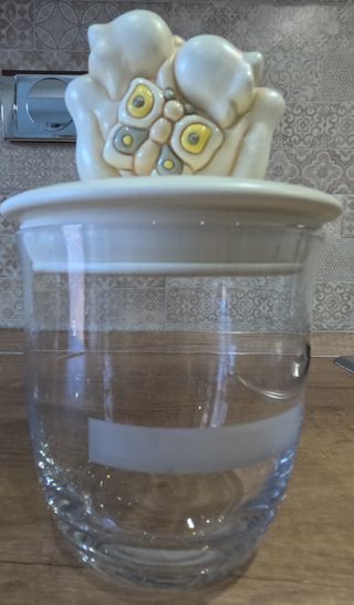 Barattolo Elegance farfalla con fiori grande THUN