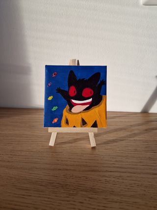 Gengar Halloween Draw Canvas Pokemon