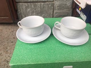 set due tazze con piattino ceramica