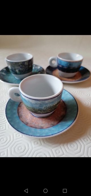 Tazze caffè fantasia acquerello Monet