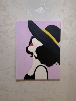 Cuadro pintado sobre lienzo