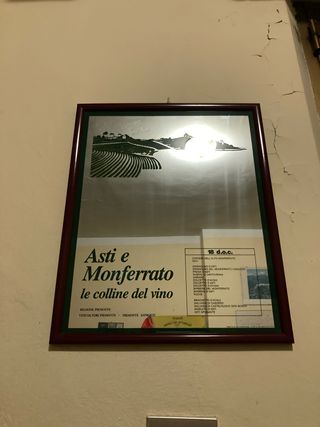 Quadro a specchio vintage vini Asti e Monferrato