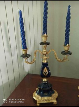Candelabro in porcellana di Limoges