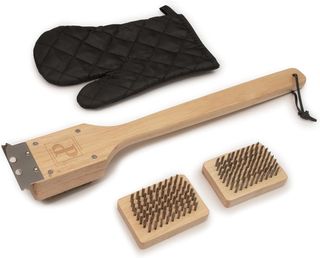 🔻[-40%] Spazzola griglia barbecue legno esotico