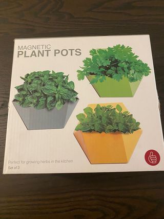 Magnetic plant pots for fridge (set of 3)