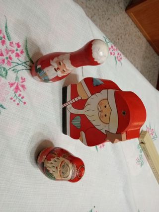3 babbo Natale da appoggio  legno