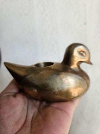 Portacandela ottone anatra