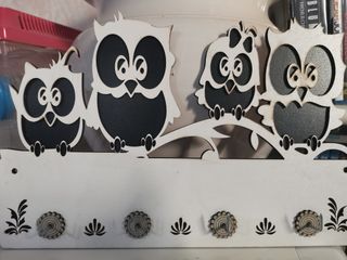 Gufetti portachiavi in mdf