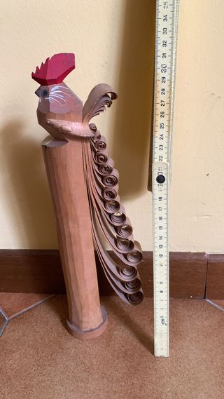 Gallo in legno indonesiano (anni '70)