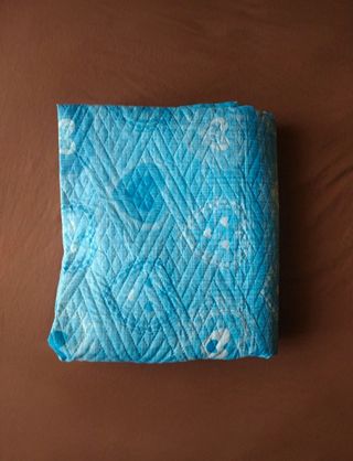 Trapunta azzurra per letto singolo