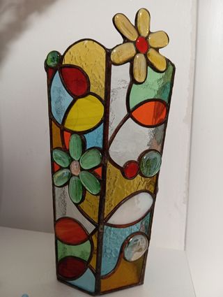 Vaso vetro fatto a mano stile Tiffany