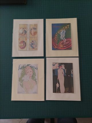 Lotto 4 piccole riproduzioni librerty