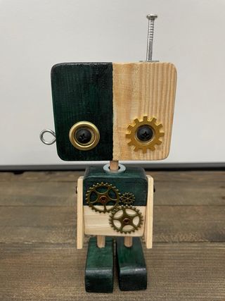 Statuetta Robot Steampunk - Handmade