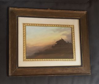 Dipinto firmato • "Tramonto in collina"