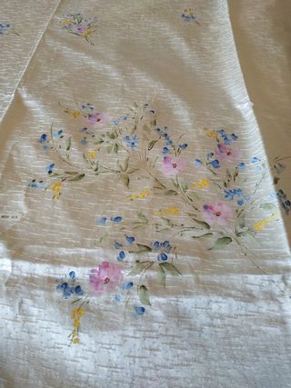 Copriletto dipinto a mano