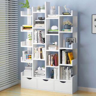 🔆Libreria in legno da pavimento con cassettoni🔆