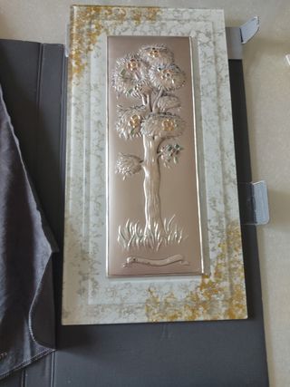 Quadro vetro e argento nuovo