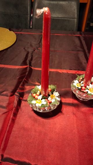 Porta candela natalizio