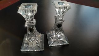 Porta candele di cristallo, altezza 15 cm