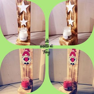 Porta candele natalizi