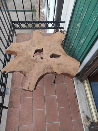 Tavolino in radica di Teak