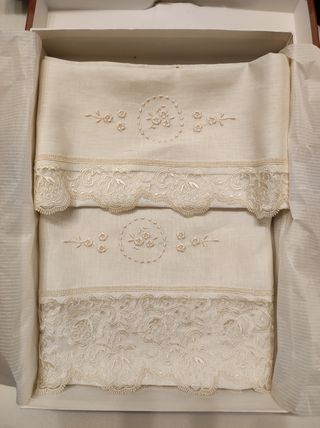 Set asciugamani in puro lino 100% ecrú