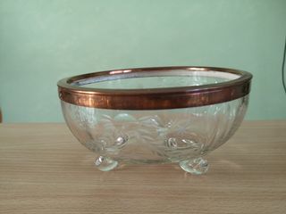 Ciotola portaoggetti in vetro decorata