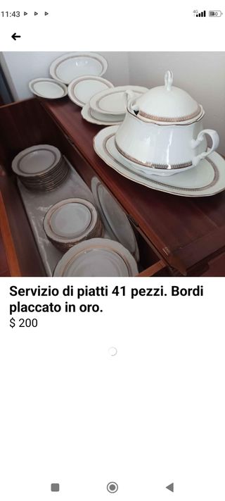 Servito di piatti