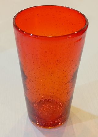 BICCHIERI VETRO MURANO ROSSO VENEZIANO