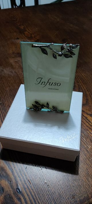 Portafoto decorato in argento