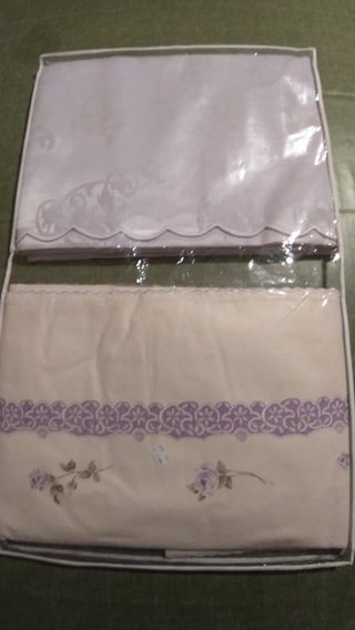 Completo matrimoniale letto misto seta