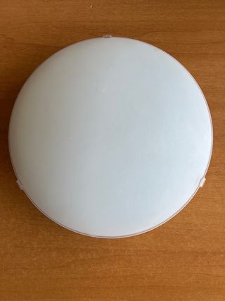 Plafoniera tonda in vetro bianco