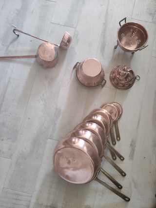 Decorazioni antiche per la cucina in metallo rame