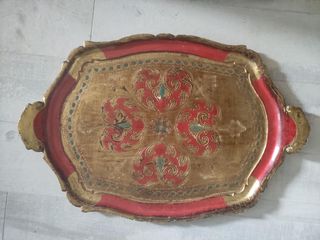 Vassoi in legno stile Fiorentino Antico decorati