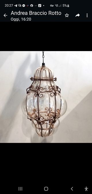 lanterna da esterno vetro Murano