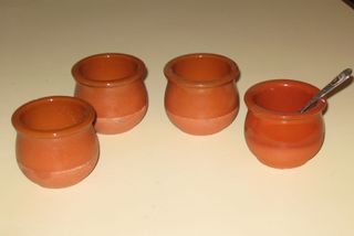 coppette da tavola in terracotta