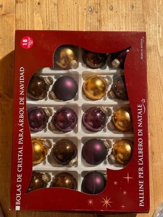 36 palline albero di natale viola e oro