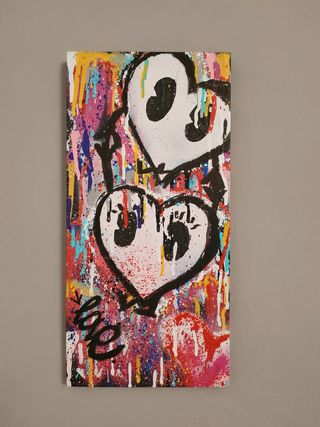 Quadro Pop Art/Stree Art "Two Heart"