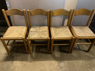 4 sedie impagliate
