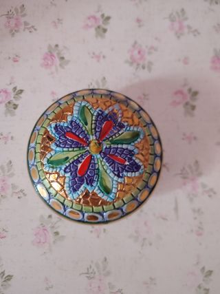 Portagioie ceramica dipinta a mano mosaico