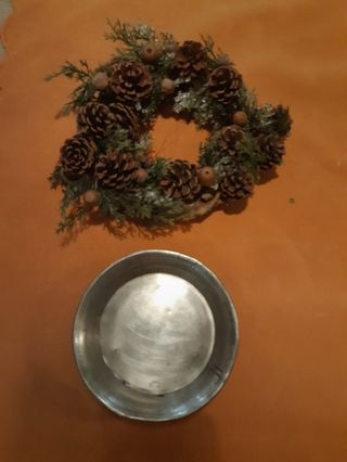 Portacandele natale ghirlanda