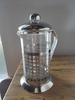 Tisaniera in vetro e acciaio