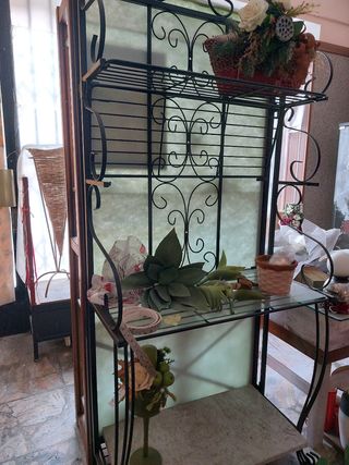 Mobile/libreria in ferro battuto