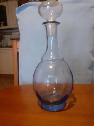 Vaso in vetro azzurro alt cm 30