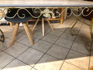 Tavolo legno 80x160 con piede in metallo