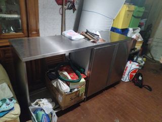 Set di 3 banconi da lavoro in acciaio
