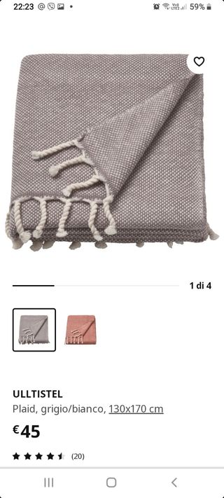 Plaid beige IKEA 100%LANA