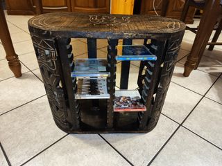 Porta CD e DVD in legno etnico